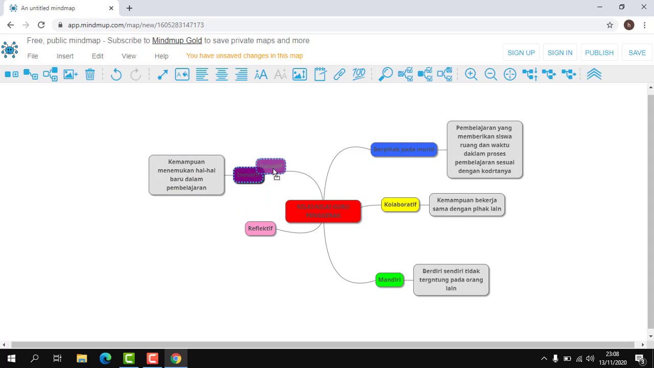 TUTORIAL MEMBUAT PETA KONSEP (MIND MAP) - YouTube