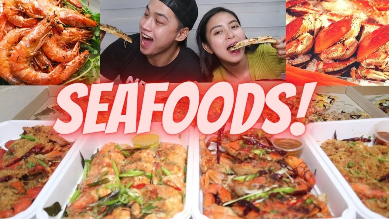 SEAFOOD OVERLOAD! SEAFOOD MUKBANG (CRABS AND SHRIMPS) | KATHRYEE - YouTube