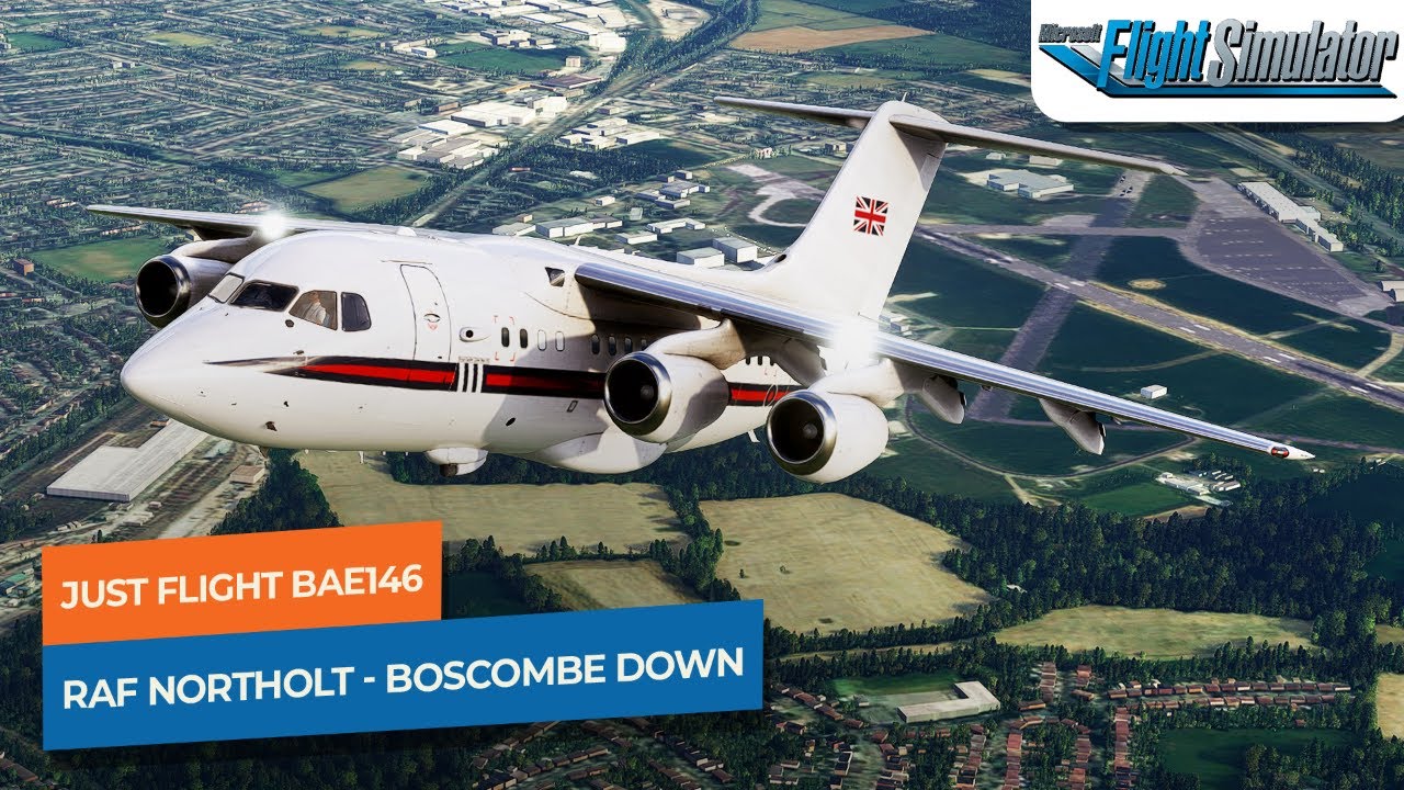 [MSFS] RAF Northolt to Boscombe Down PAR Approach (Return) - BAe 146 ...