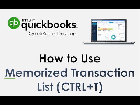 10-How to use Memorized Transaction List in QuickBooks Desktop - YouTube