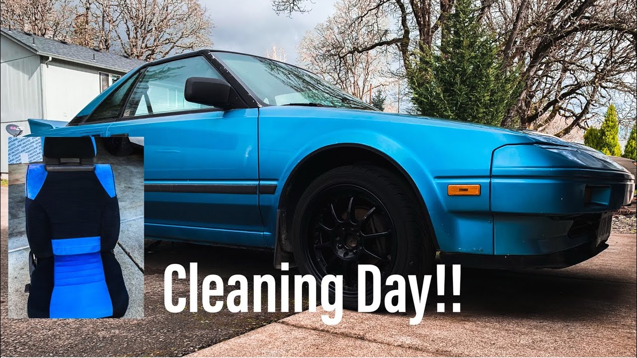 Deeping cleaning the seats & carpet! II AW11 Toyota MR2 - YouTube