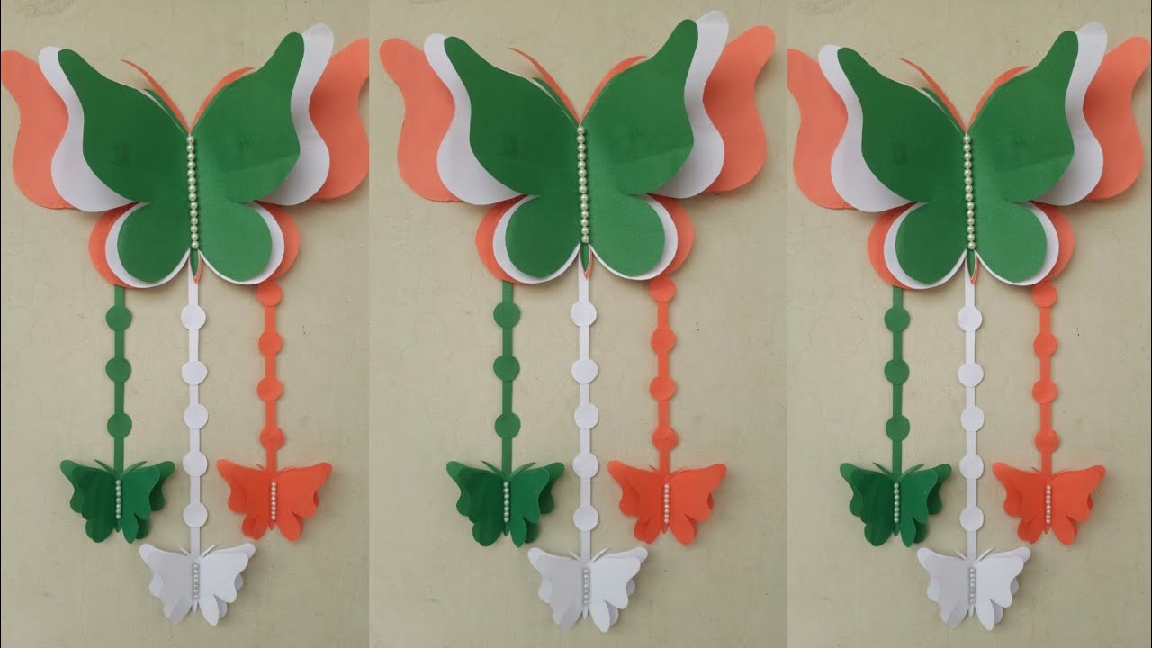 Independence day wall hanging/Tri colour butterfly wall hanging ...