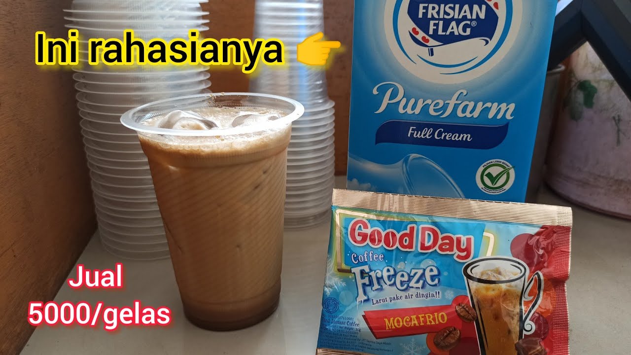 Good Day Freeze di mix dengan susu full cream - YouTube