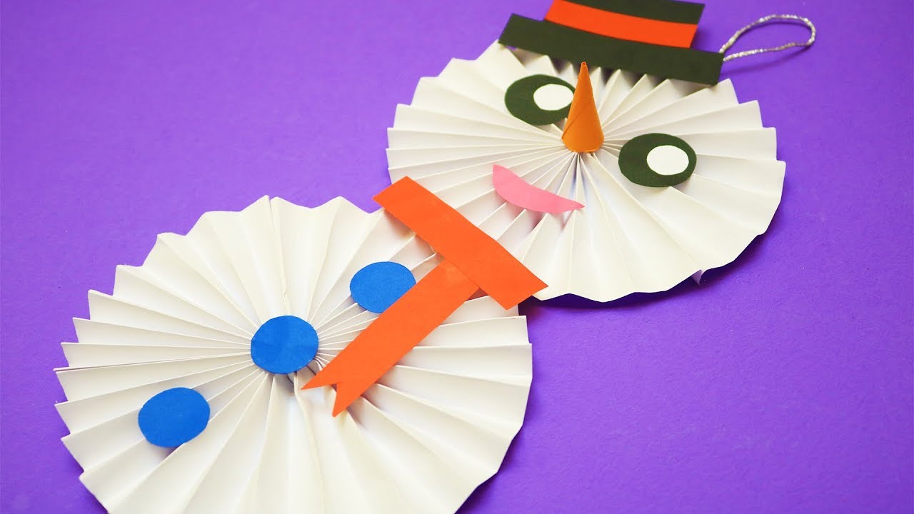DIY Paper Snowman | Christmas Craft Ideas - YouTube