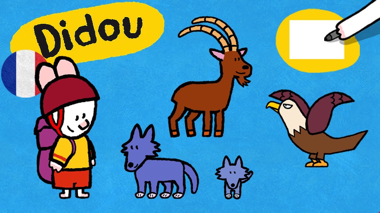 Didou 🎨 Didou Dessine-moi des animaux de la montagne ! | Dessin animé ...