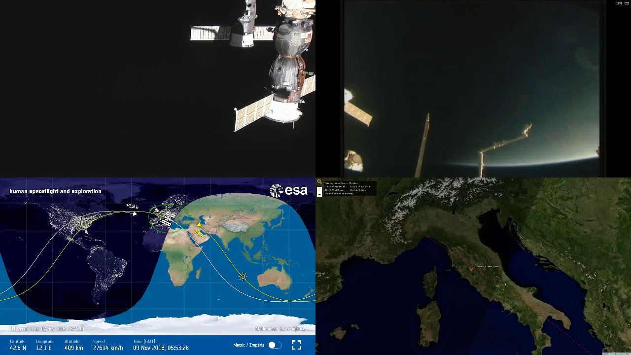 Orbital Sunrise Over Europe - NASA/ESA ISS LIVE Space Station With Map ...