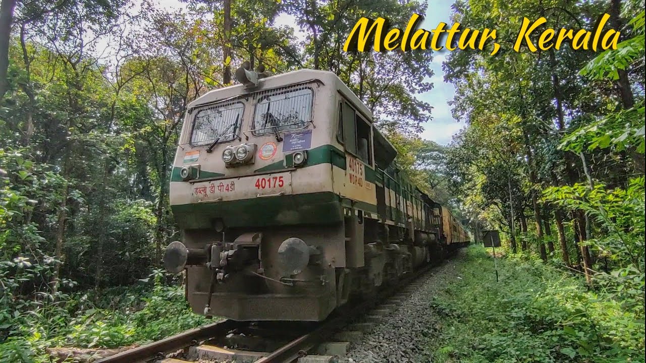 Beautiful greenery surrounded station Melattur, Kerala | GOC WDP4D # ...