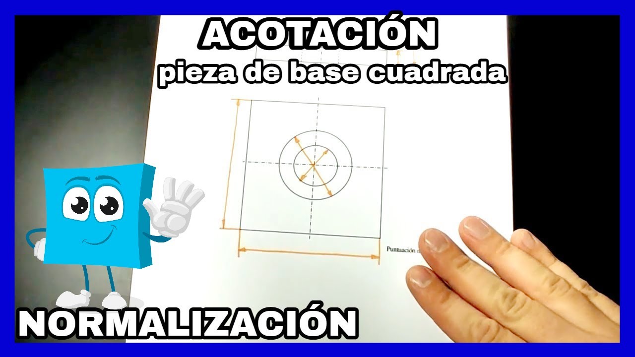 ACOTACIÓN - ¿Cómo acotar figura de // base cuadrada🟨 // CUADRADOS Y ...