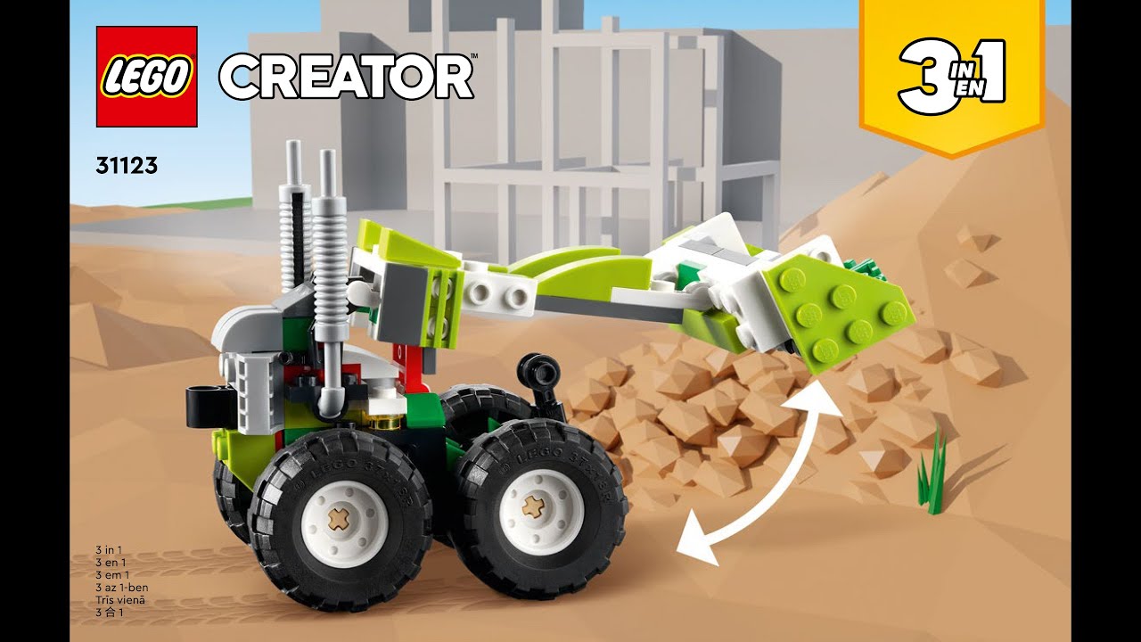 LEGO 31123 Off-road Buggy (4K) - building instructions 3/3 - YouTube