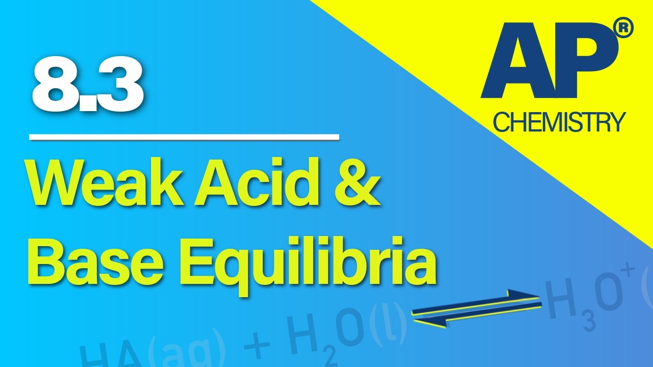 AP Chemistry 8.3 –Weak Acid and Base Equilibria | Revision Video # ...
