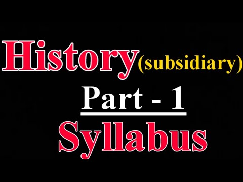 HISTORY SUBSIDIARY BA PART -1 SYLLABUS ।GRADUATION । BRABU - YouTube