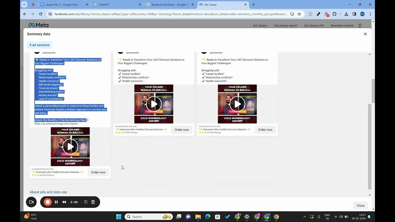 Video script part 2 - YouTube
