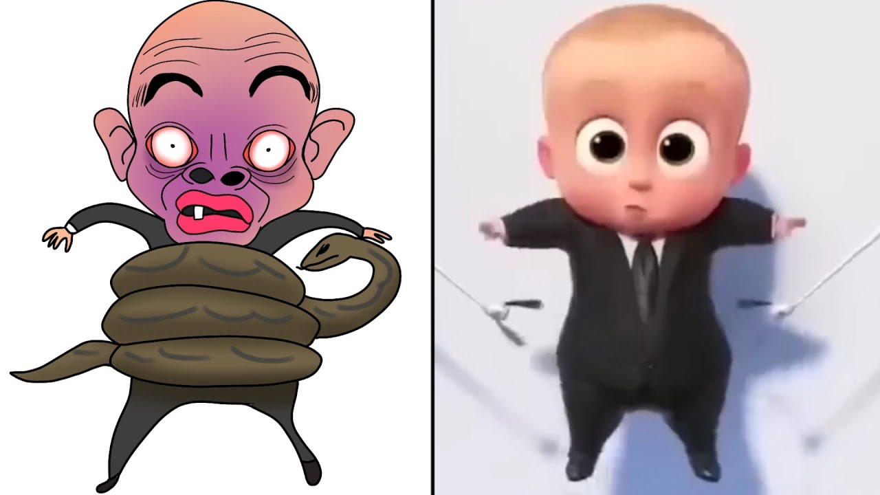 Baby Boss Dance Monkey Drawing Meme | Funny Cartoon Boss Baby - YouTube