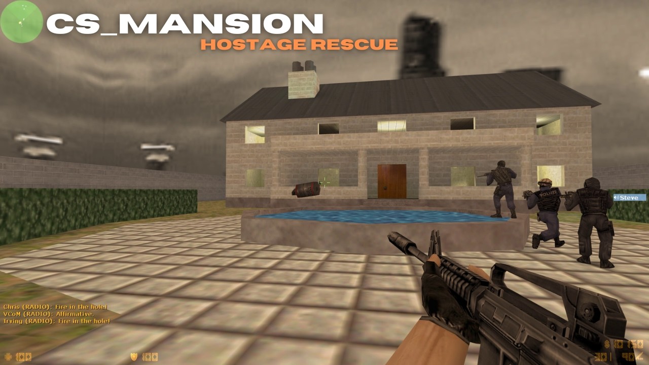 Counter strike 1.6 cs_mansion ASMR (No Commentary) PC Gameplay 1080p60 ...