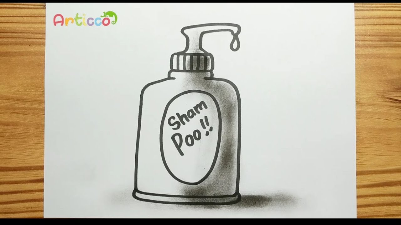 HOW TO DRAWING EASY REALISTIC SHAMPOO - YouTube