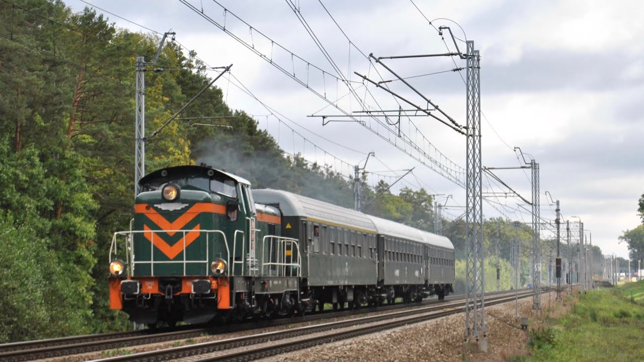 SM42-741 z Turkolem „MAŁOPOLSKA” przelatuje przez Jasień Brzeski - YouTube