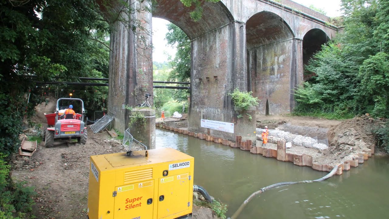 Scour Protection Time-Lapse - Dorking, UK - YouTube