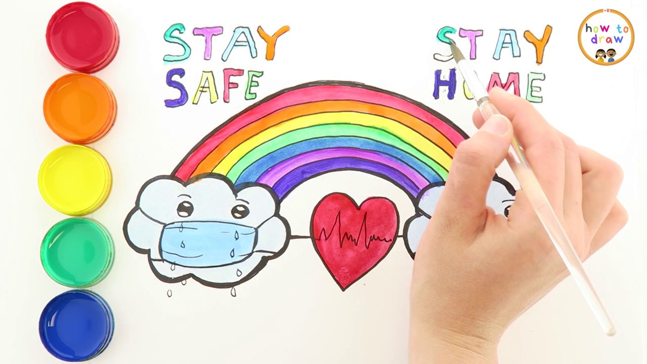 Stay Home Stay Safe Poster | HowtoDrawKidsTutorial - YouTube