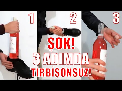 ŞARAP NASIL AÇILIR (TİRBİŞONSUZ!!!) EN KOLAY YÖNTEM