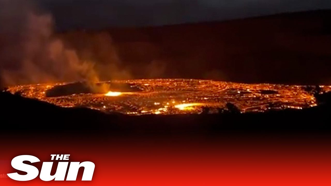 Timelapse shows lava flowing from Volcano on Kilauea as activity ...
