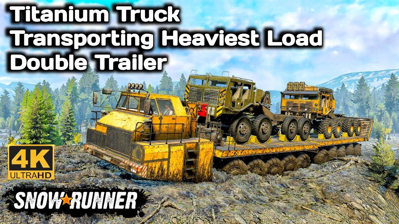 Titanium Offroad Truck Transporting Heaviest Load Double Trailer In ...