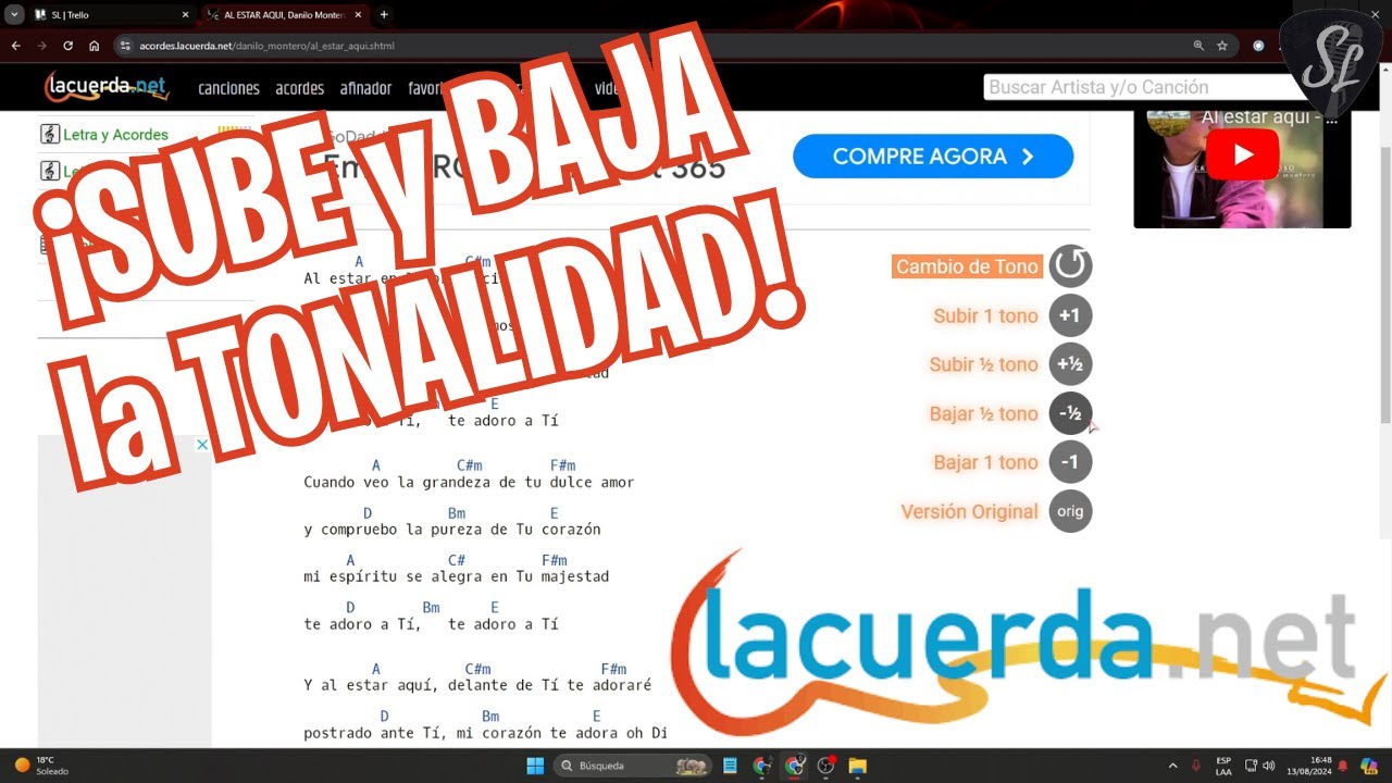 ¿Cómo CAMBIAR el TONO de CANCIONES de la CUERDA.NET? - YouTube