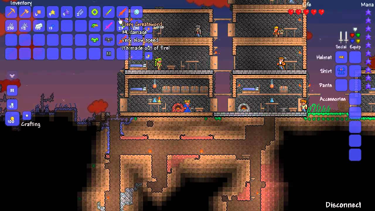 Terraria - Fiery Greatsword! - YouTube
