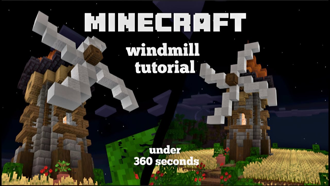 MINECRAFT medieval windmill tutorial - YouTube