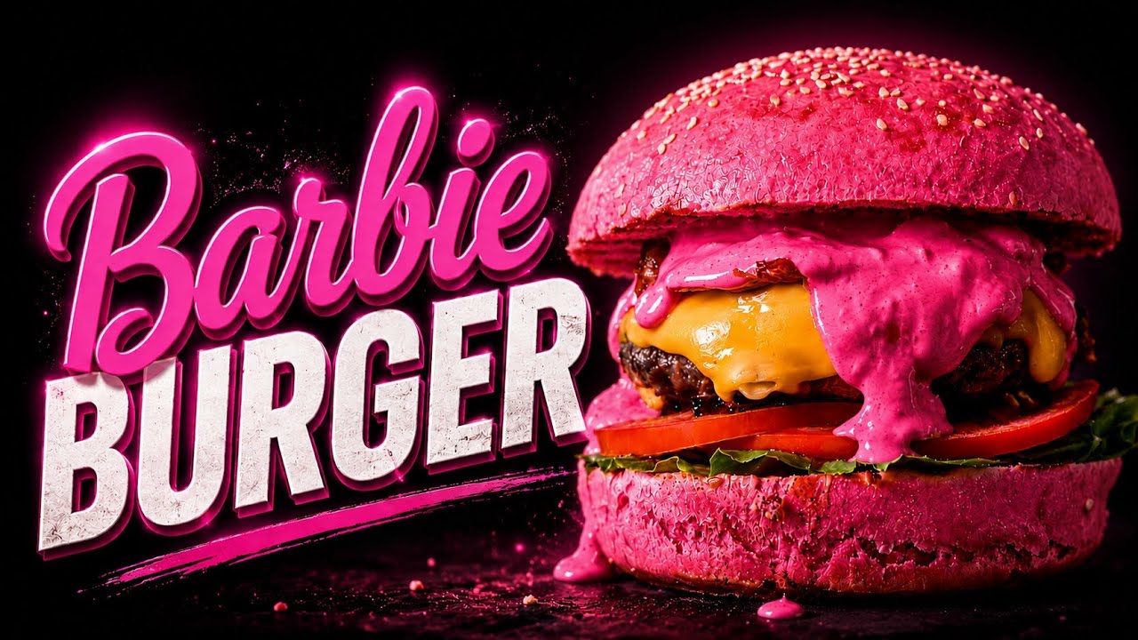 Delicious Barbie Pink Burger Recipe | Fine Dine at Home - YouTube