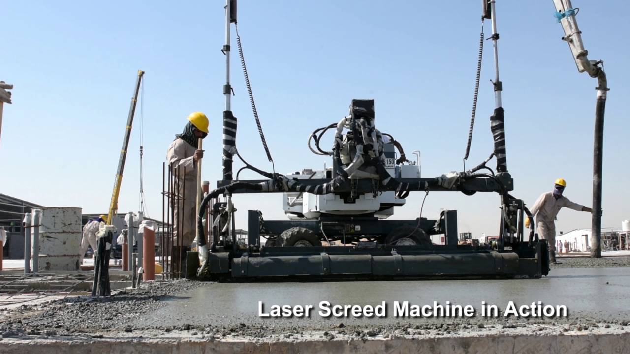 Laser Screed Technology for Super Flat Slabs - YouTube
