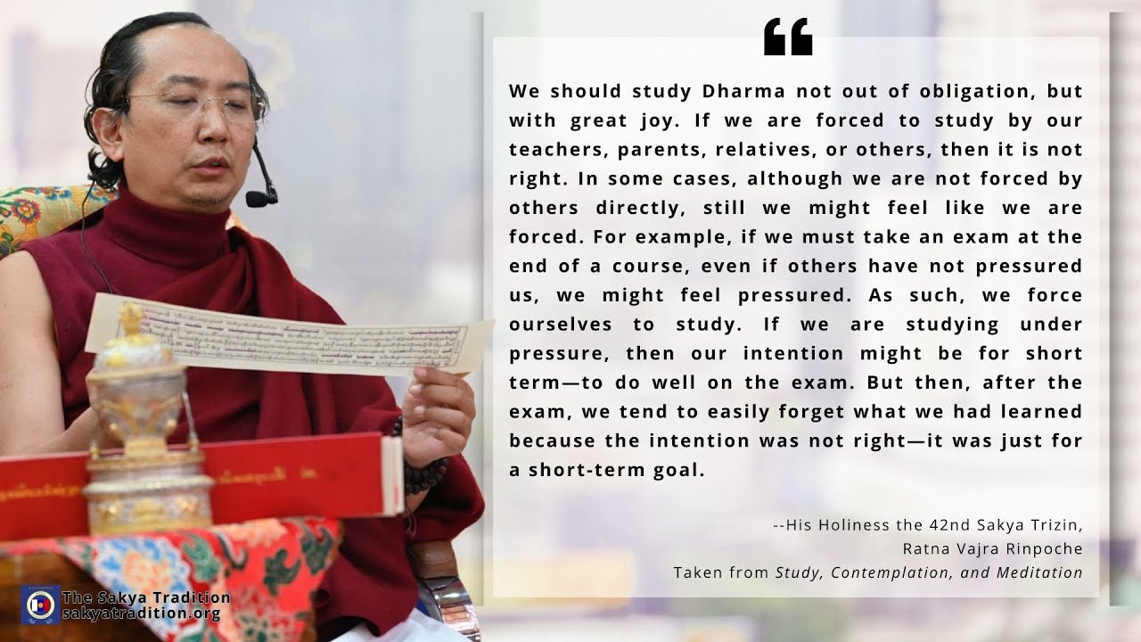 A Moment of Contemplation | Study Dharma with Great Joy - YouTube