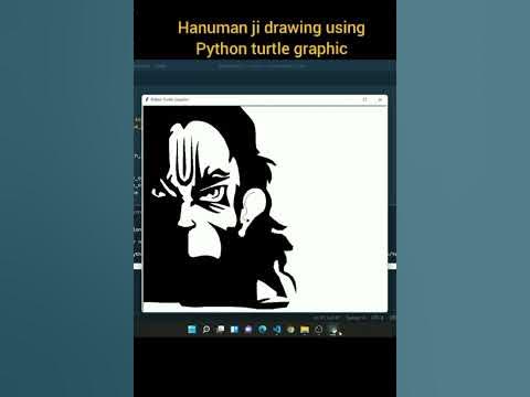 Hanuman ji drawing using python turtle programing 🤟 ️ - YouTube