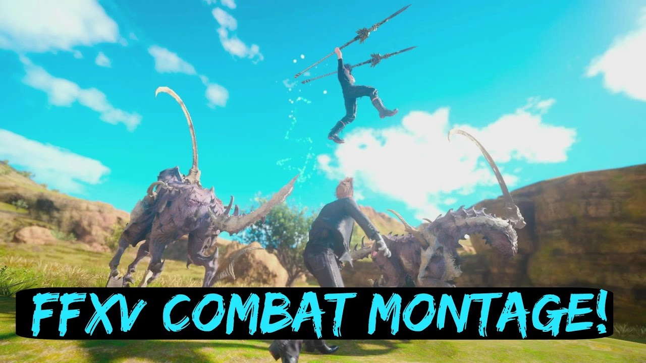 Final Fantasy XV Combat Montage, Link Attack, Parry Gameplay - YouTube