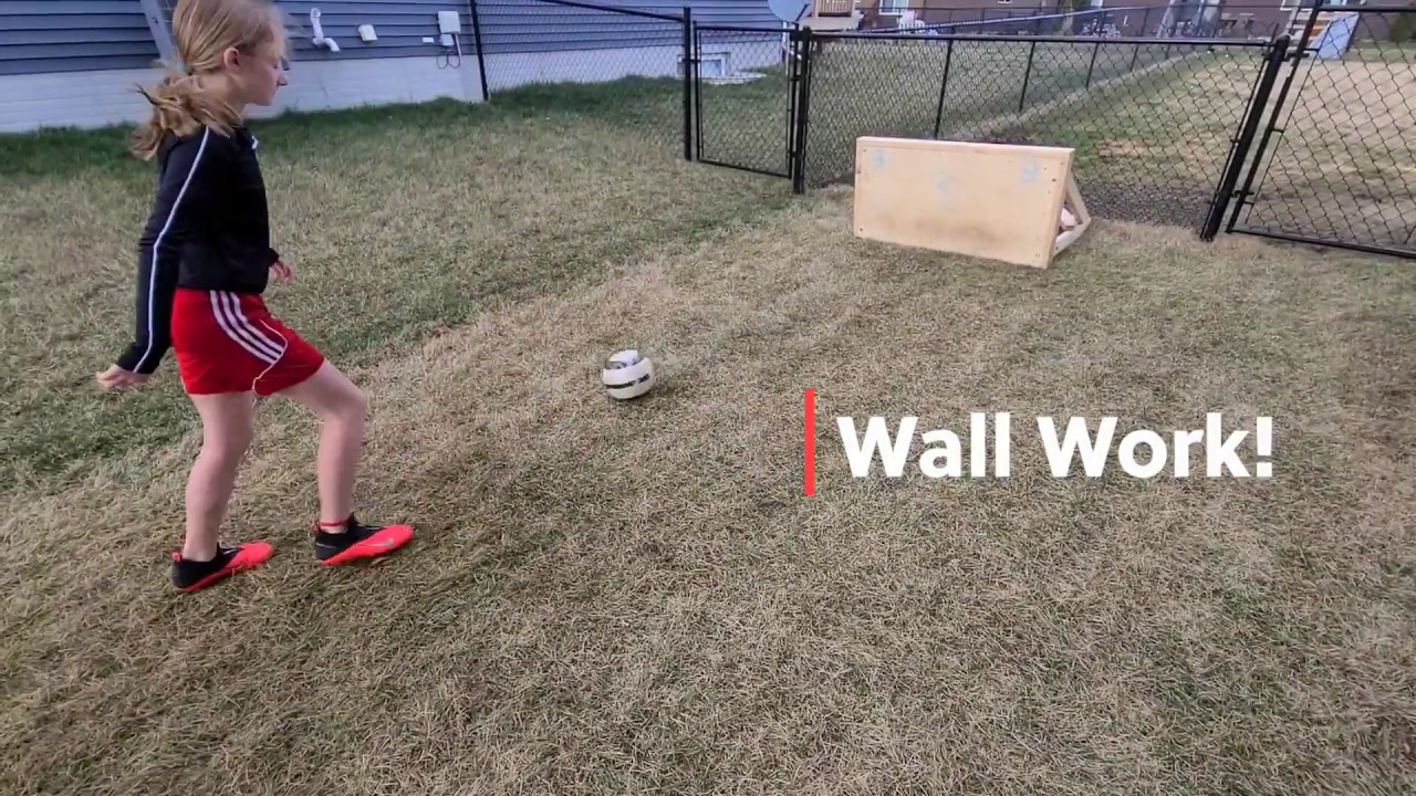 The kick wall and a ball! Soccer training at home. - YouTube