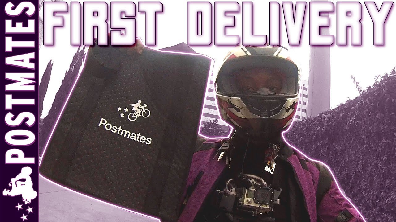 First Delivery for Postmates on Scooter (Delivery Service App) - YouTube