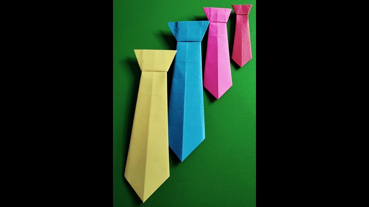 How To Make Paper Tie | Easy Paper Tie | Origami Paper Tie | Paper Neck ...