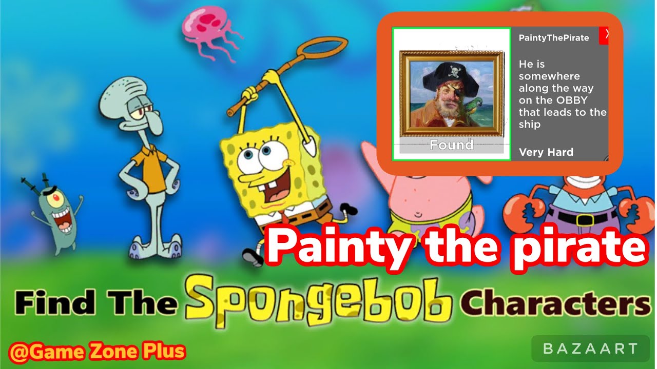 GET PAINTY THE PIRATE IN FIND THE SPONGEBOB CHARACTERS, #roblox ...
