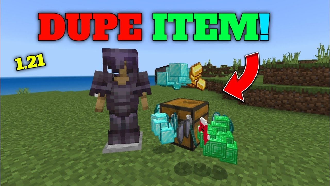 DUPE ITEMS! 1.21 Mcpe/Bedrock Item DuplicationGlitch - YouTube