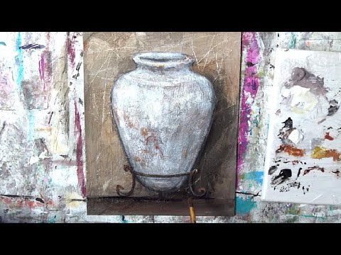 How to paint a rusted jug/Acrylic Painting /MariArtHome - YouTube