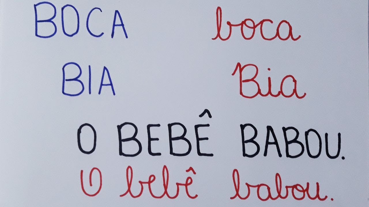 Lendo e Escrevendo Palavras com a Letra B- Aprendendo a Ler e Escrever ...