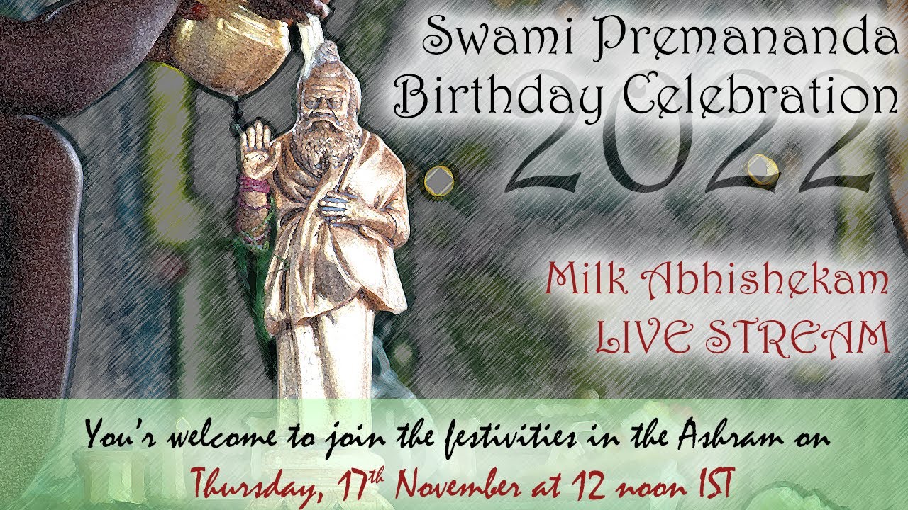 Sri Premananda Ashram - Swamiji's statue abhishekam - YouTube