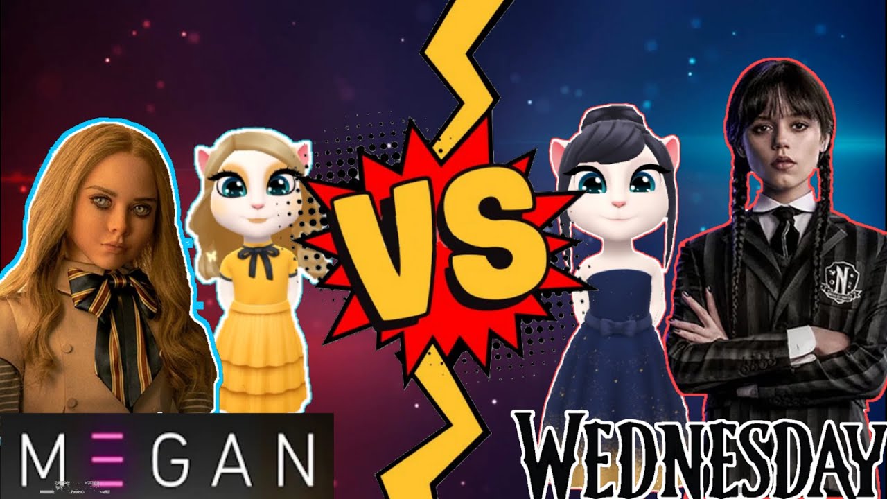️💖Wednesday Addams AND M3gan in My Talking Angela 2🔥 #netflix # ...