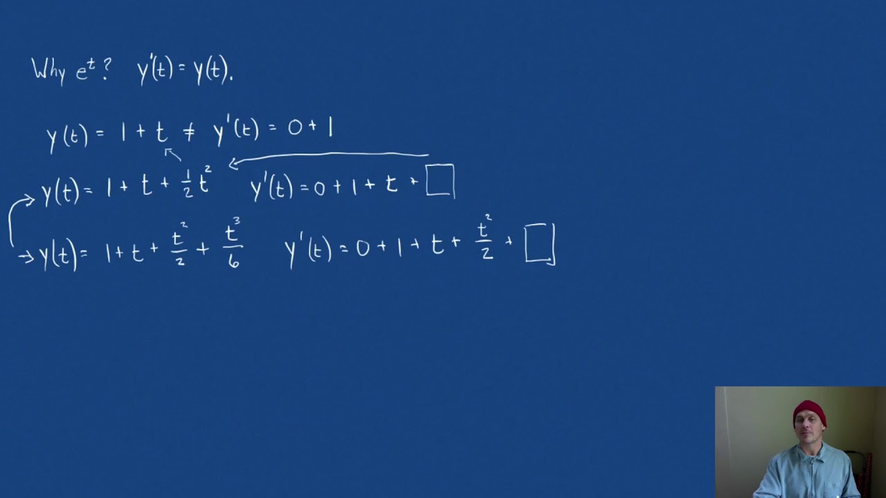 1.3 e^t as an infinite polynomial - YouTube