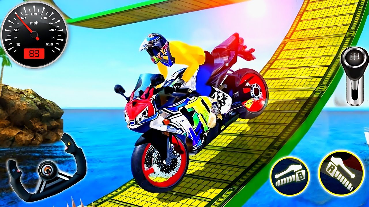 GT Motor Bike Stunt Racer - Impossible Mega Ramp Bike Racing Simulator ...