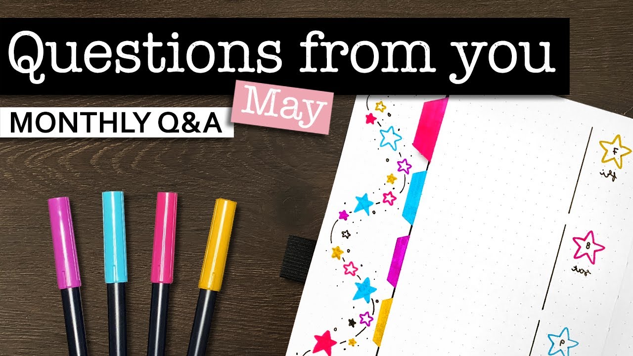 YOUR QUESTIONS ANSWERED 💜 Bullet journal questions and more | May ...