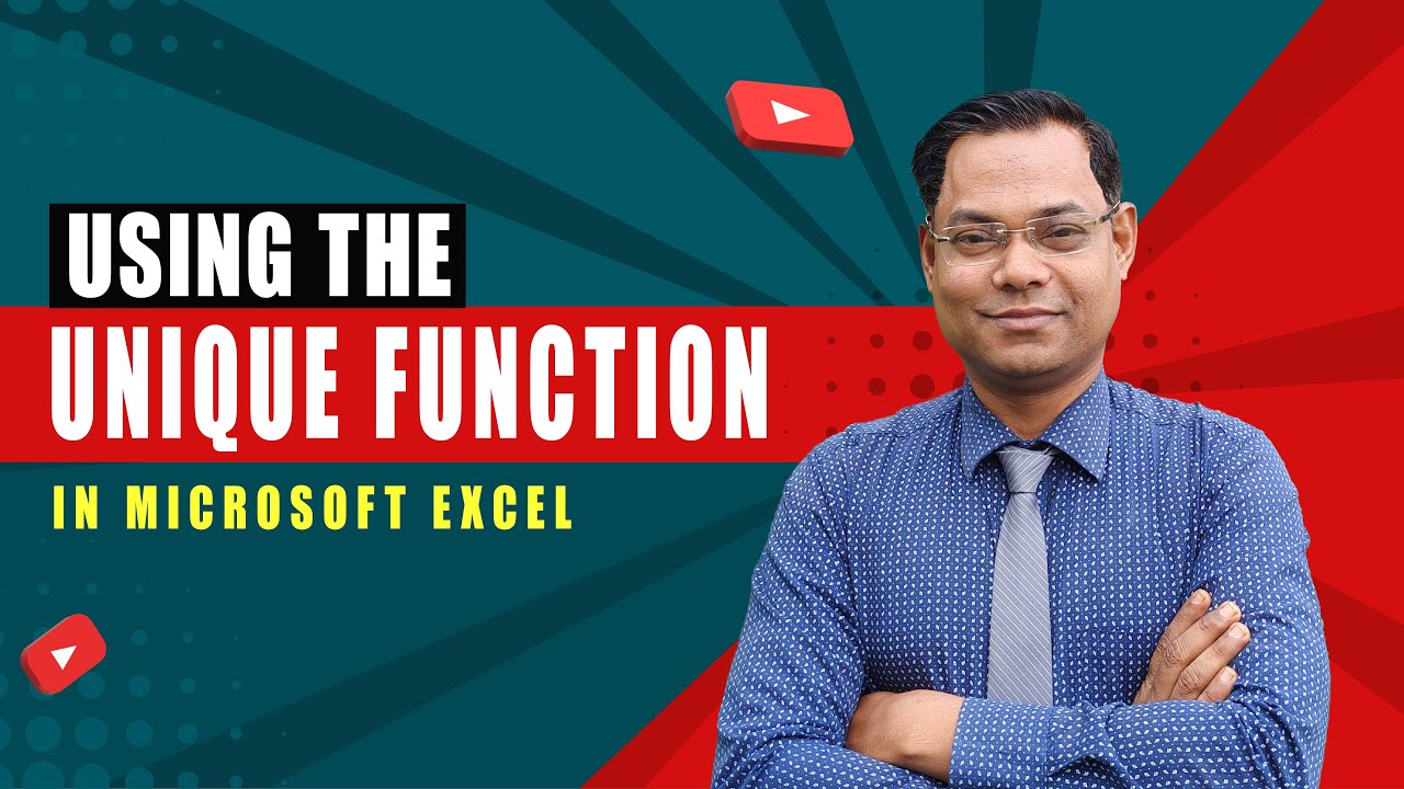 UNIQUE FUNCTION IN MICROSOFT EXCEL - YouTube