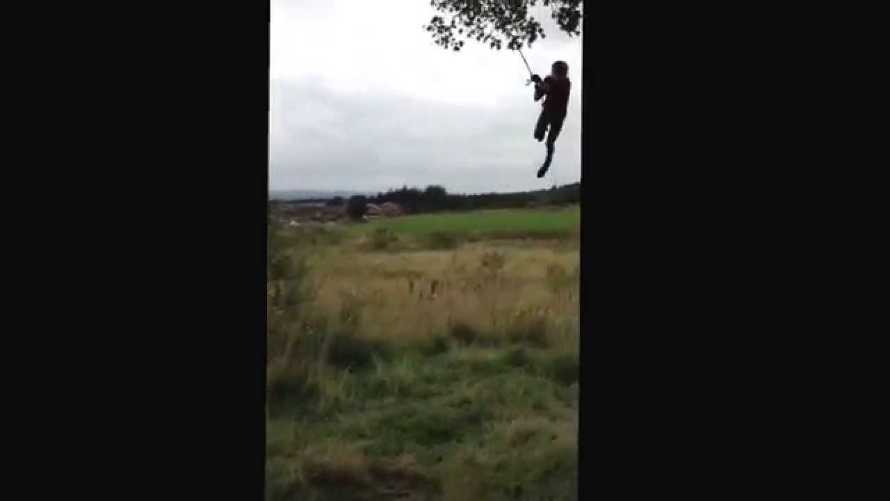 Epic rope swing fail! - YouTube