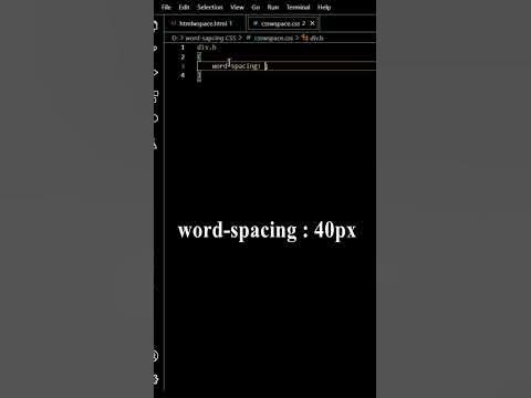 Word Spacing CSS - YouTube