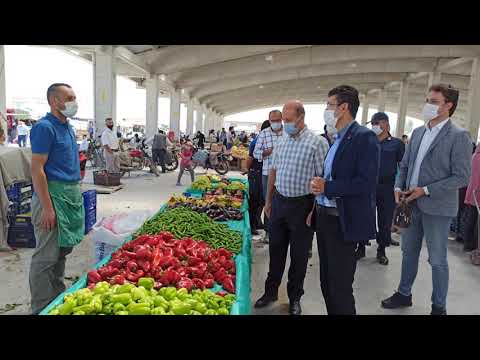 Kaymakam Kaçmaz ve Başkan Bozkurt pazar esnafını ziyaret etti