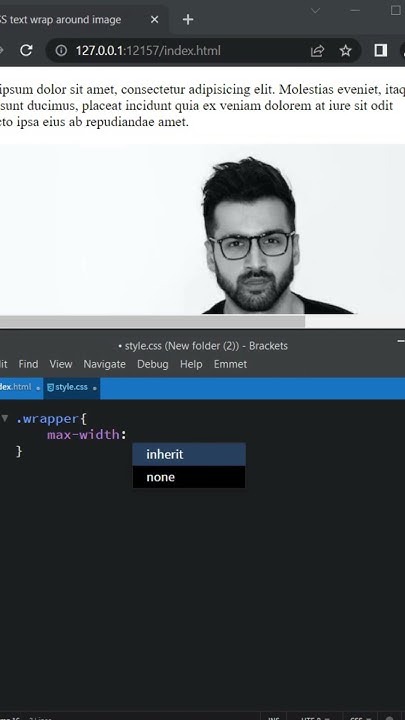 CSS Text Wrap around Image #shorts - YouTube